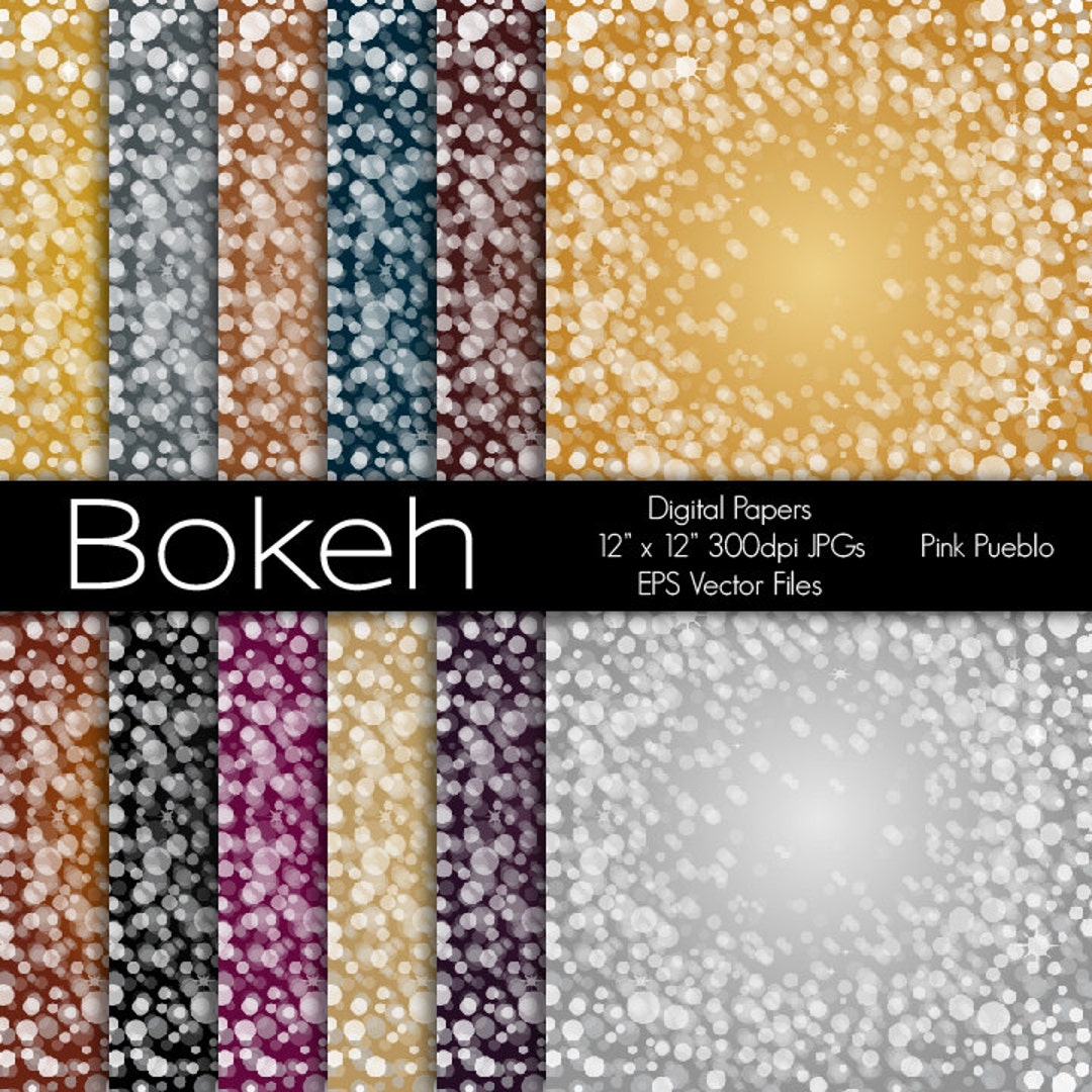Bokeh Digital Printable Papers Scrapbook Papers or Backgrounds ...