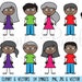 African American Stick Figure Clipart Clip Art Vectors, Stick People ...