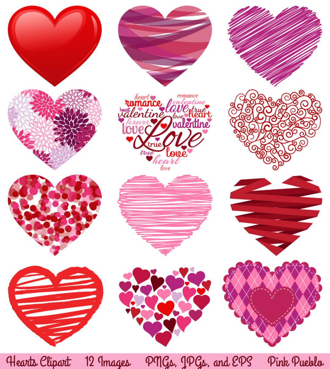Valentine's Day Hearts Clipart Clip Art, Love Clipart Clip Art ...
