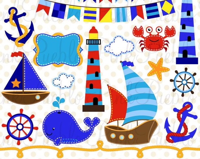 Nautical Clipart Clip Art, Marine Sailing Boat Ship Sailboat Clipart ...