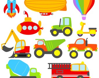 Transportation Alphabet Clipart Clip Art Construction | Etsy