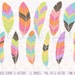 Feather Clipart Clip Art Vectors Tribal Feather Clip Art | Etsy