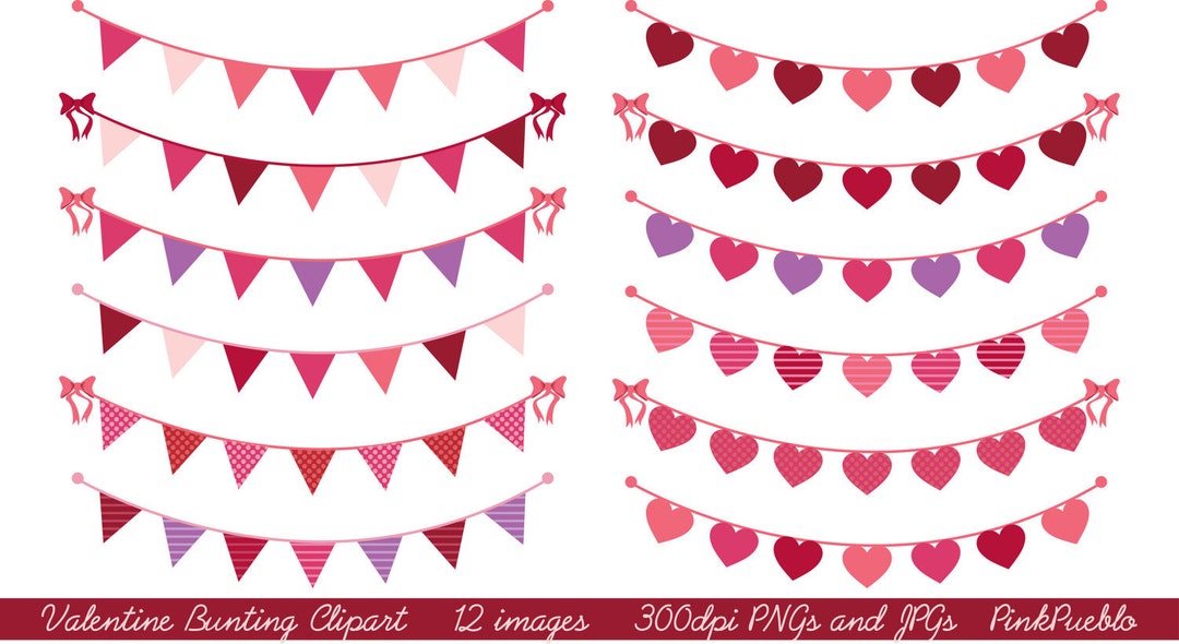 Valentines Day Bunting Clip Art Clipart, Valentines Day Clip Art ...