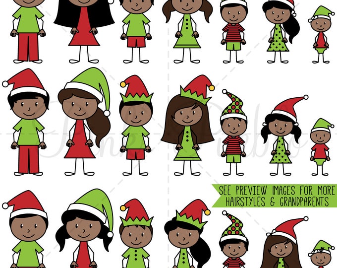Christmas Stick Figure Family Clipart, Christmas Stick Figure Clipart ...