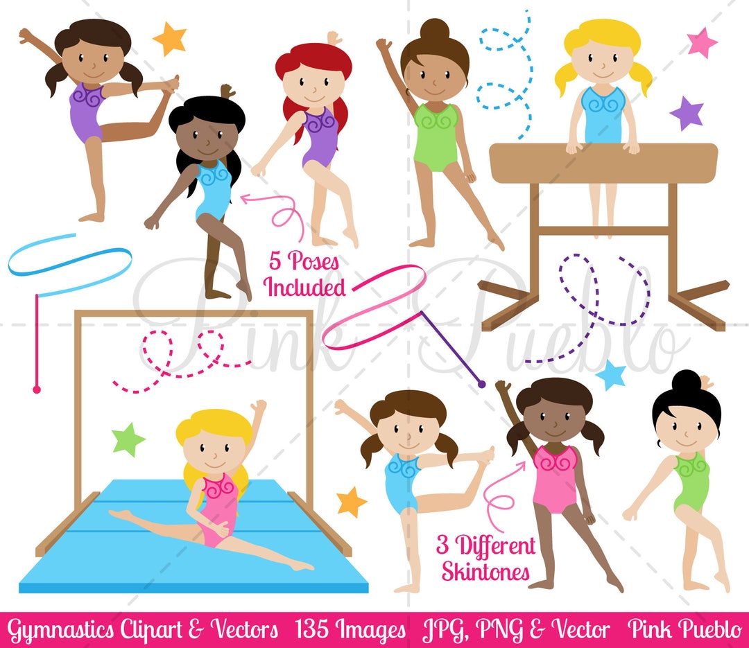 Gymnastics Clipart, Gymnastics Clip Art, Gymnast Clipart, Gymnast Clip ...