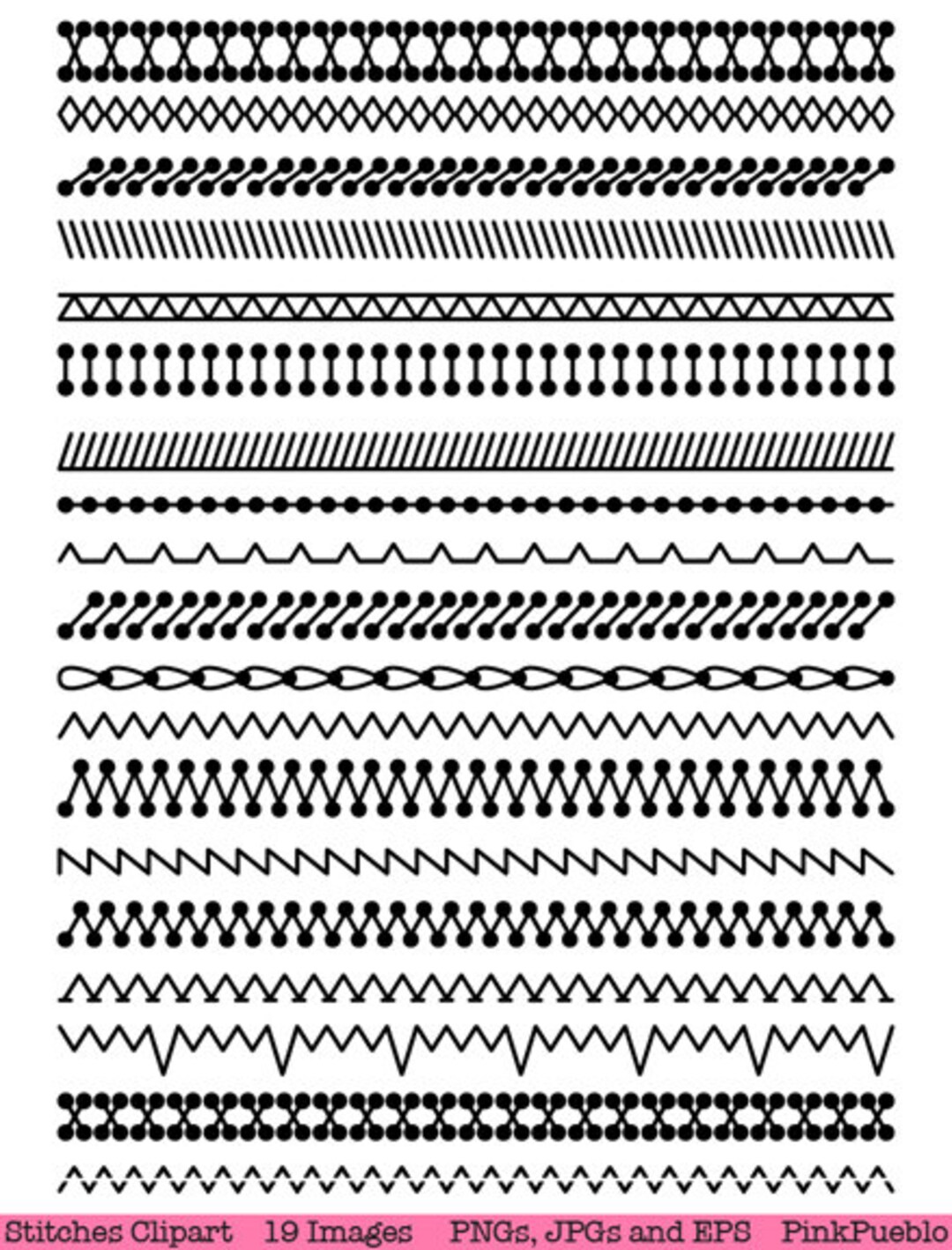 Stitches Clip Art Clipart, Stitch or Lace Clipart Clip Art - Commercial ...