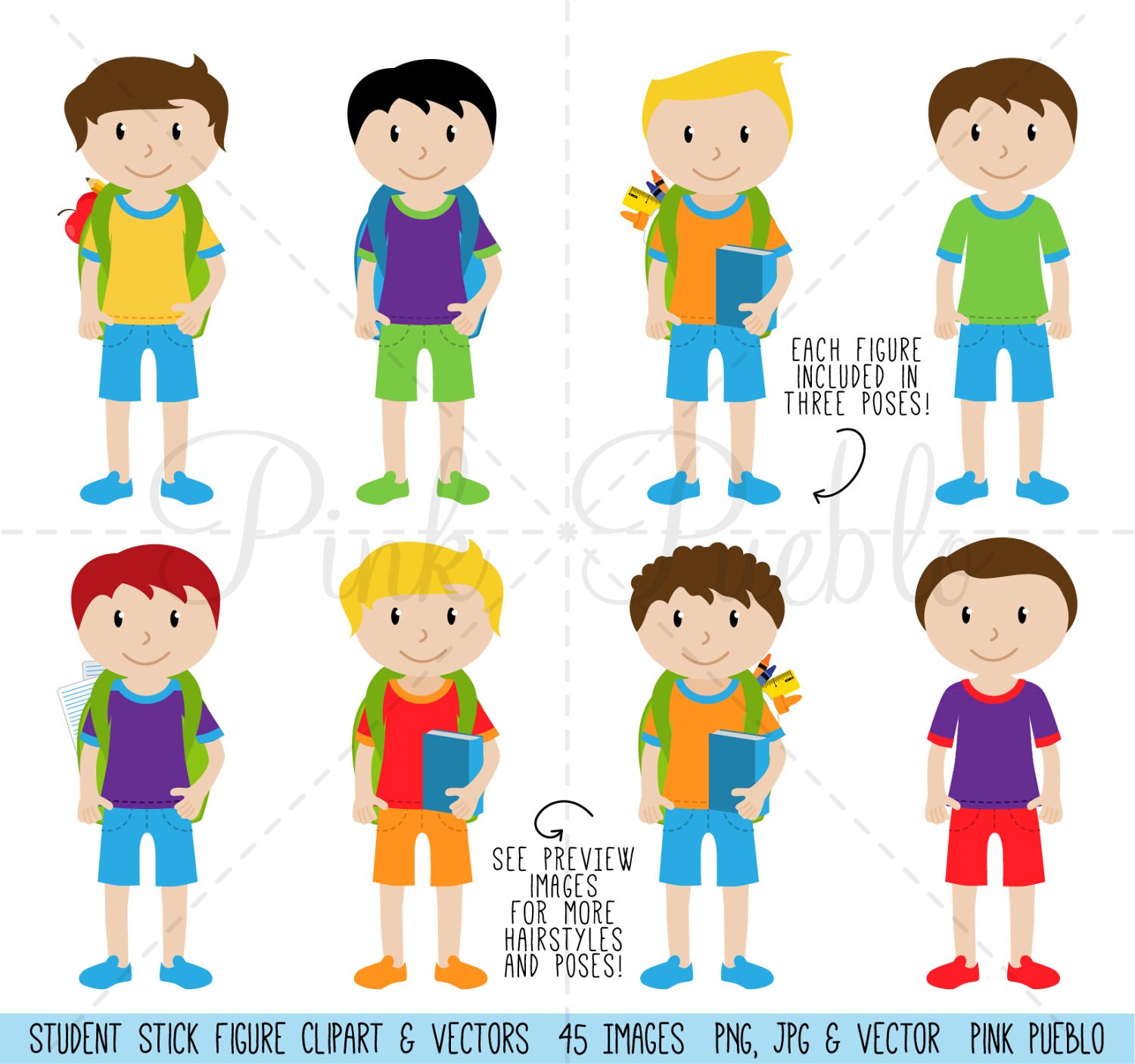 Stick Figure Student Writing