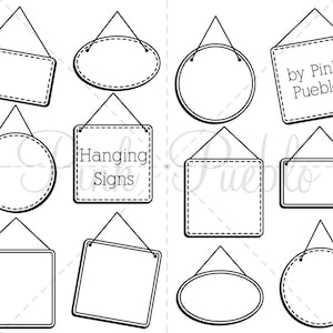 Frame Clip Art, Frame Clipart, Digital Frames, Hanging Signs Clipart ...