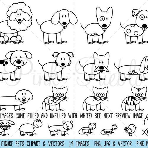 HUGE Pack of Stick Figure Clipart Clip Art Vectors Stick - Etsy