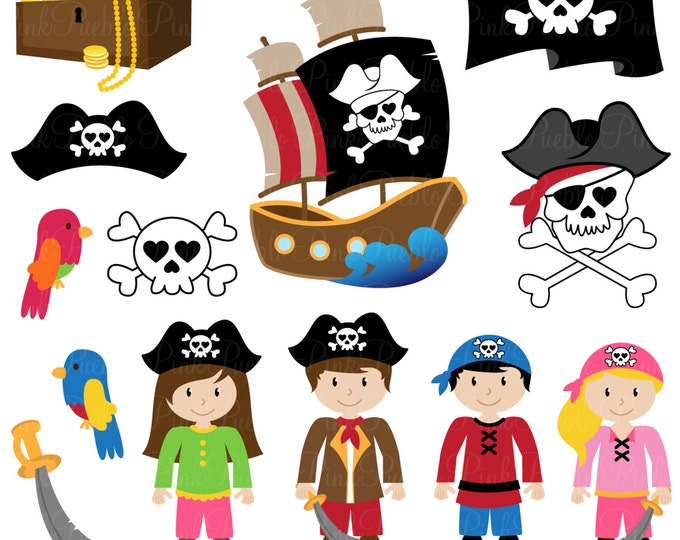 Pirate Clipart Clip Art and Vectors Commercial and Personal Use - Etsy