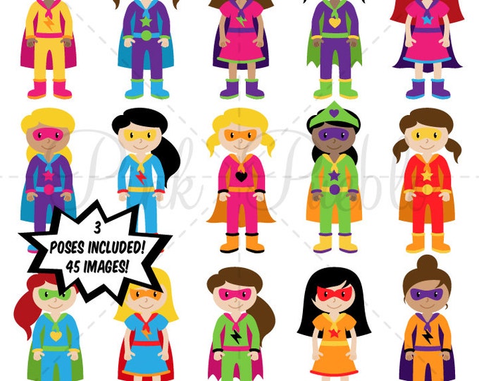 Girl Superheroes Clipart Clip Art, Superhero Girls Clip Art Clipart ...