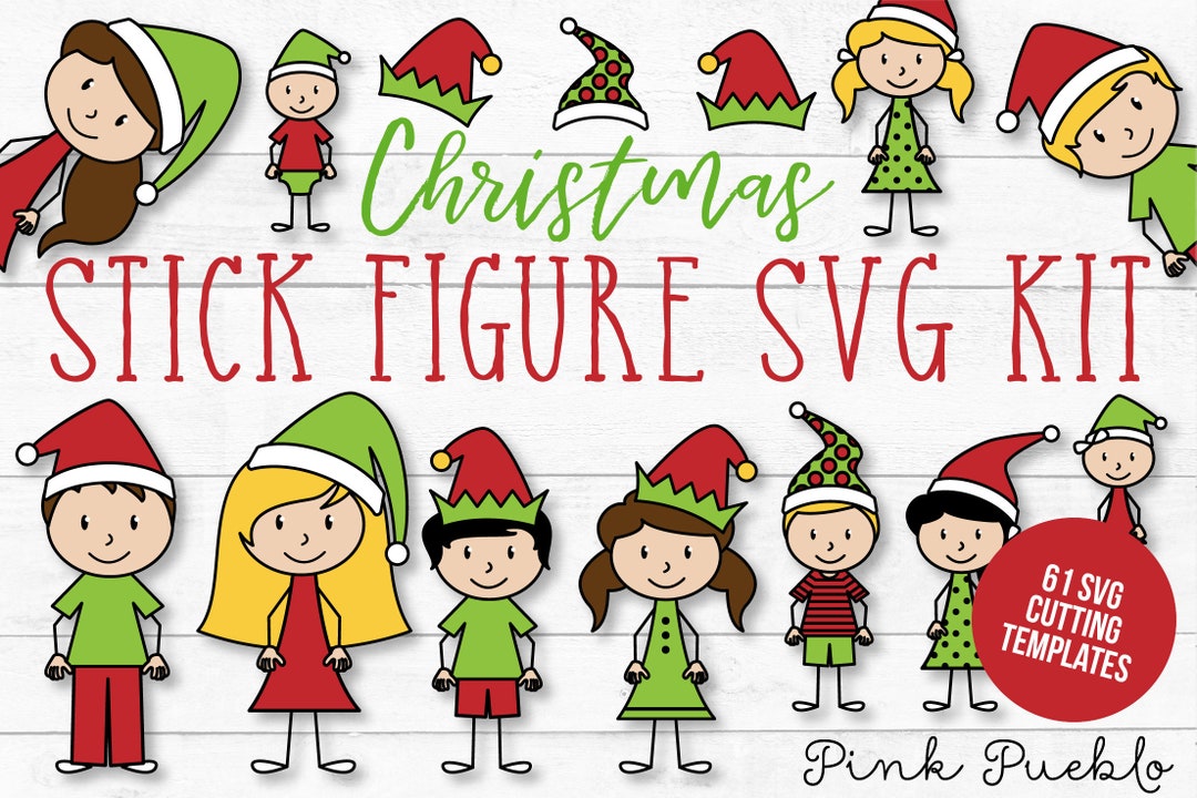 Christmas Stick Figure Svgs Holiday Stick Family SVG File - Etsy
