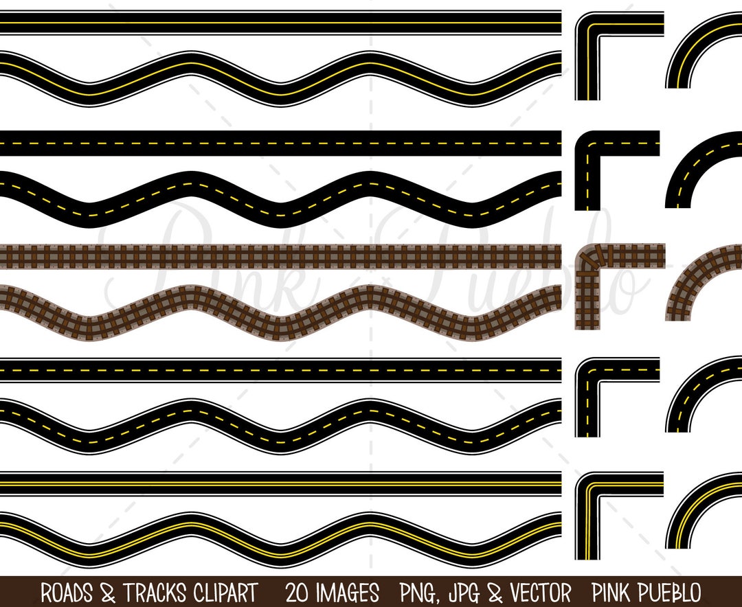 Road Clipart, Train Clipart, Road and Train Clip Art, Road Trip Clipart ...