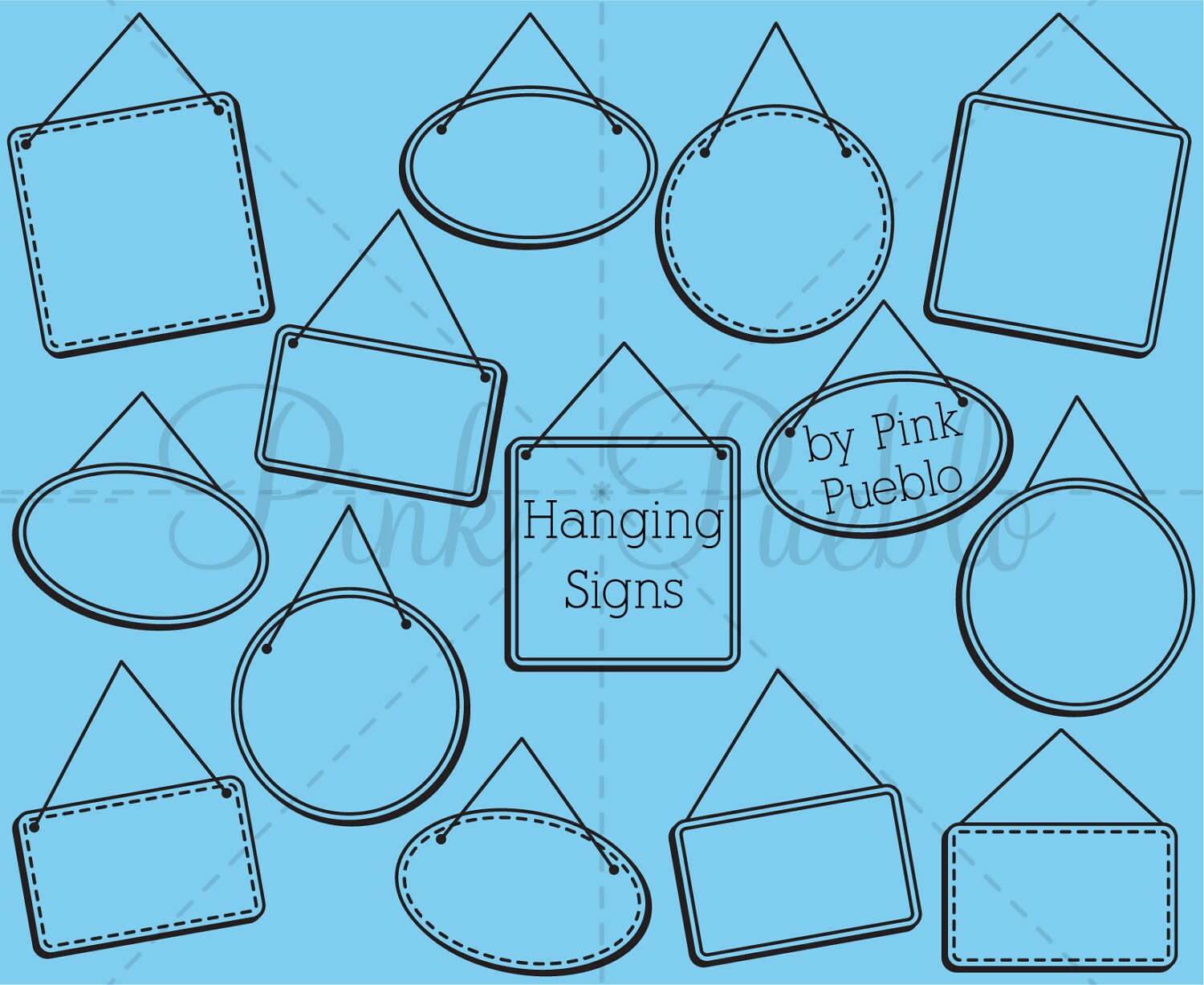 Frame Clip Art Frame Clipart Digital Frames Hanging Signs - Etsy