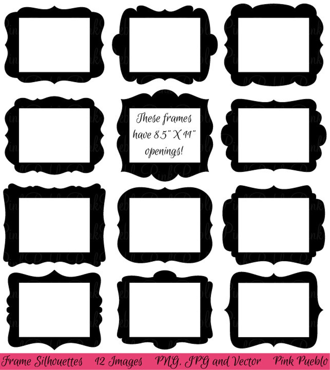 Frames Clip Art Clipart, Digital Picture Frames Clipart Clip Art With 8 ...