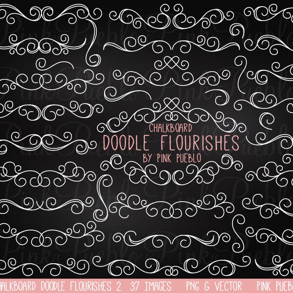 Chalkboard Flourish - Etsy