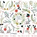 Christmas Floral Clipart Clip Art, Holiday Laurel Wreath Leaf Clip Art ...