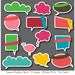 Speech Bubbles Clipart Clipart Labels Stickers Tags Frames - Etsy