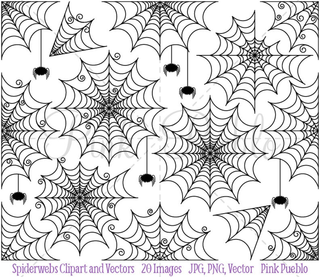Halloween Spider Web Clipart Clip Art, Halloween Spiderweb or Cobweb ...