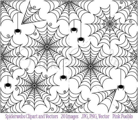 Halloween Cobwebs Clipart