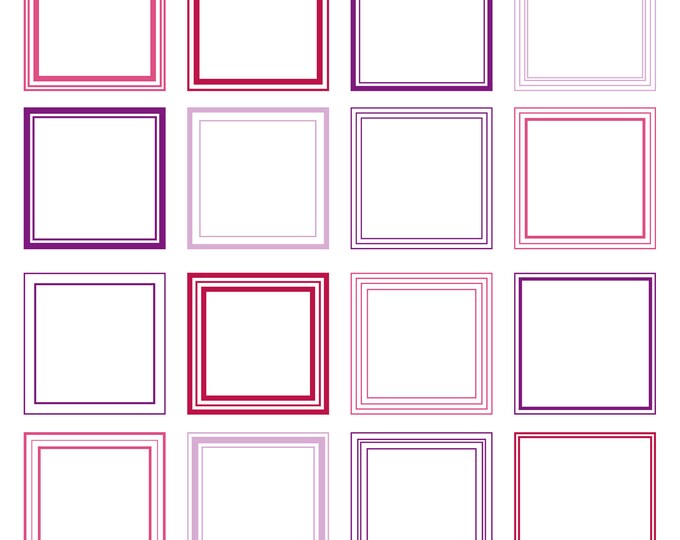 Square Line Frames Photoshop Brushes Commercial and Personal Use - Etsy