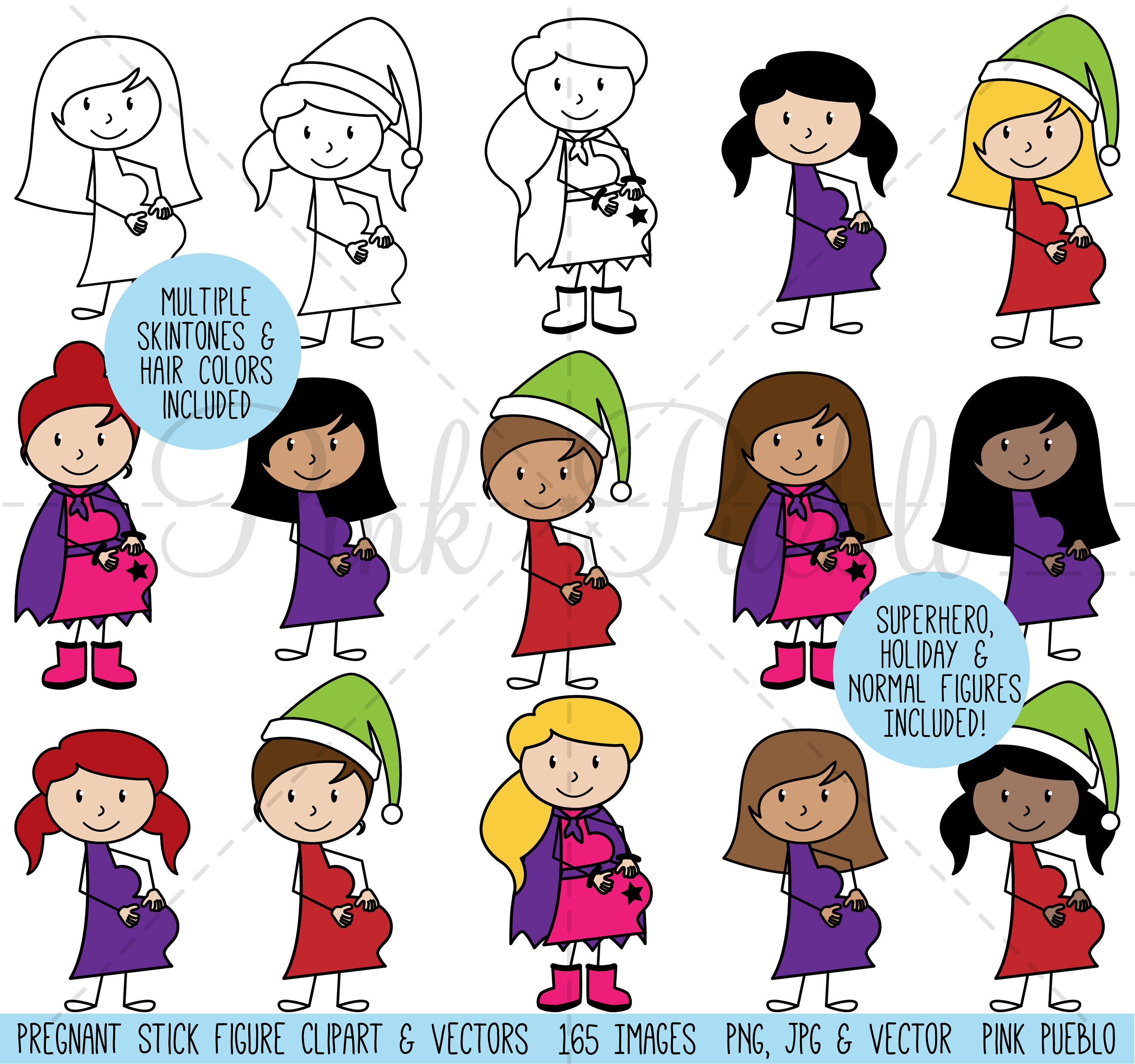 Pregnant Stick Figures