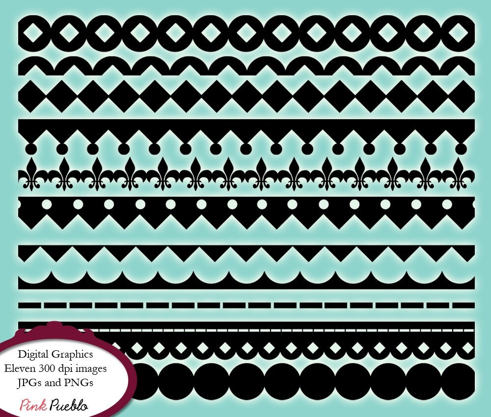 Borders Clip Art Clipart Edges Clip Art Clipart Commercial - Etsy UK