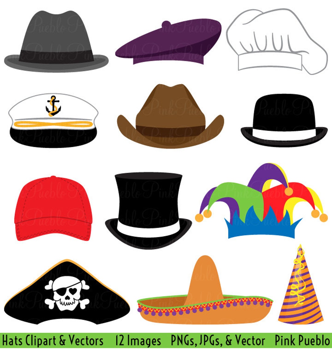 Hats Clipart Clip Art, Party Hat Top Hat Clipart Clip Art Vectors ...