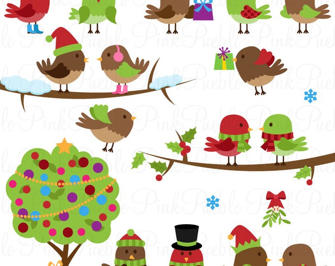 Christmas Birds Clipart Clip Art, Holiday Birds Clip Art Clipart ...