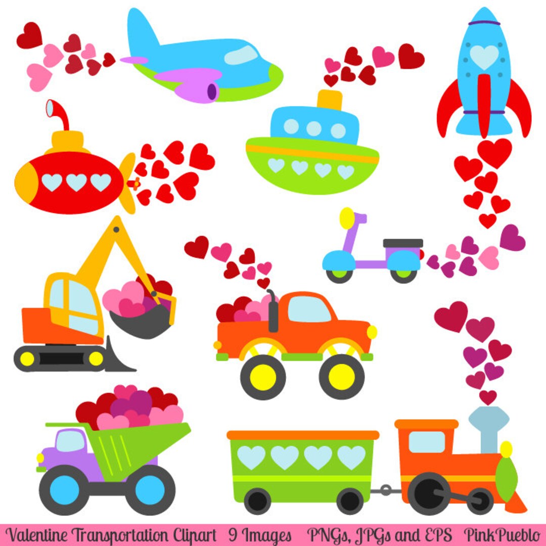 Valentine Transportation Clipart Clip Art, Valentine's Day Clip Art ...