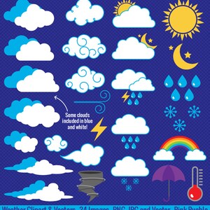 Weather Clipart Clip Art Vectors, Weather - Commercial and Personal Use ...
