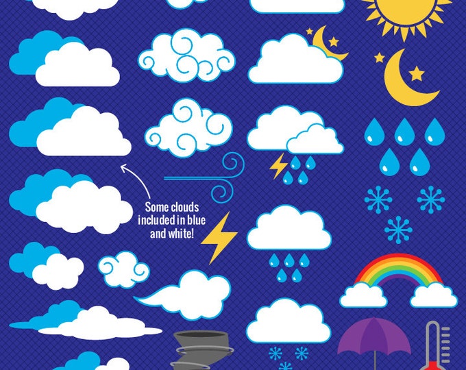 Weather Clipart Clip Art Vectors, Weather - Commercial and Personal Use ...