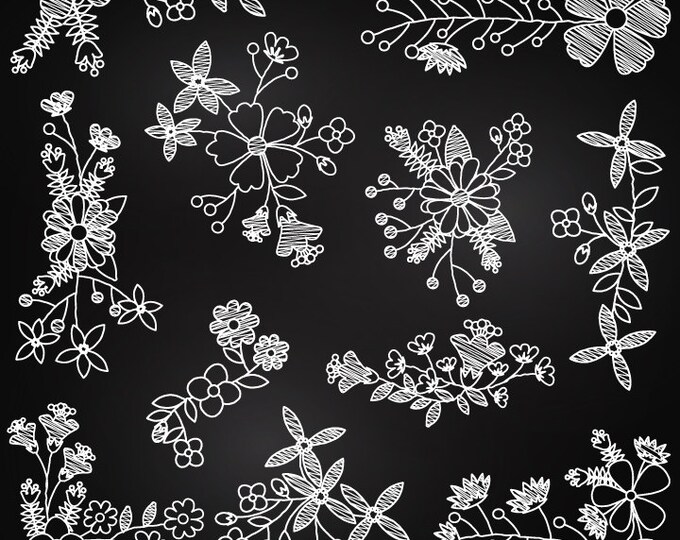 Chalkboard Flowers Clipart Clip Art, Chalk Board Clipart Clip Art ...