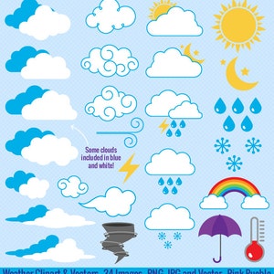 Weather Clipart Clip Art Vectors, Weather - Commercial and Personal Use ...