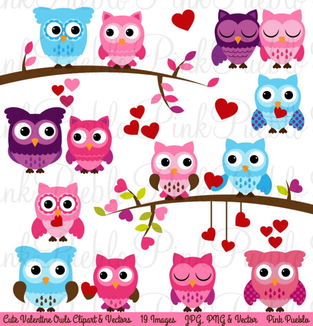 Valentine Owl Clipart Clip Art, Valentine's Day Owls Clipart Clip Art ...
