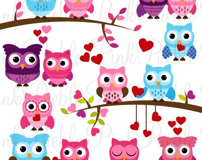 Valentine Owl Clipart Clip Art, Valentine's Day Owls Clipart Clip Art ...