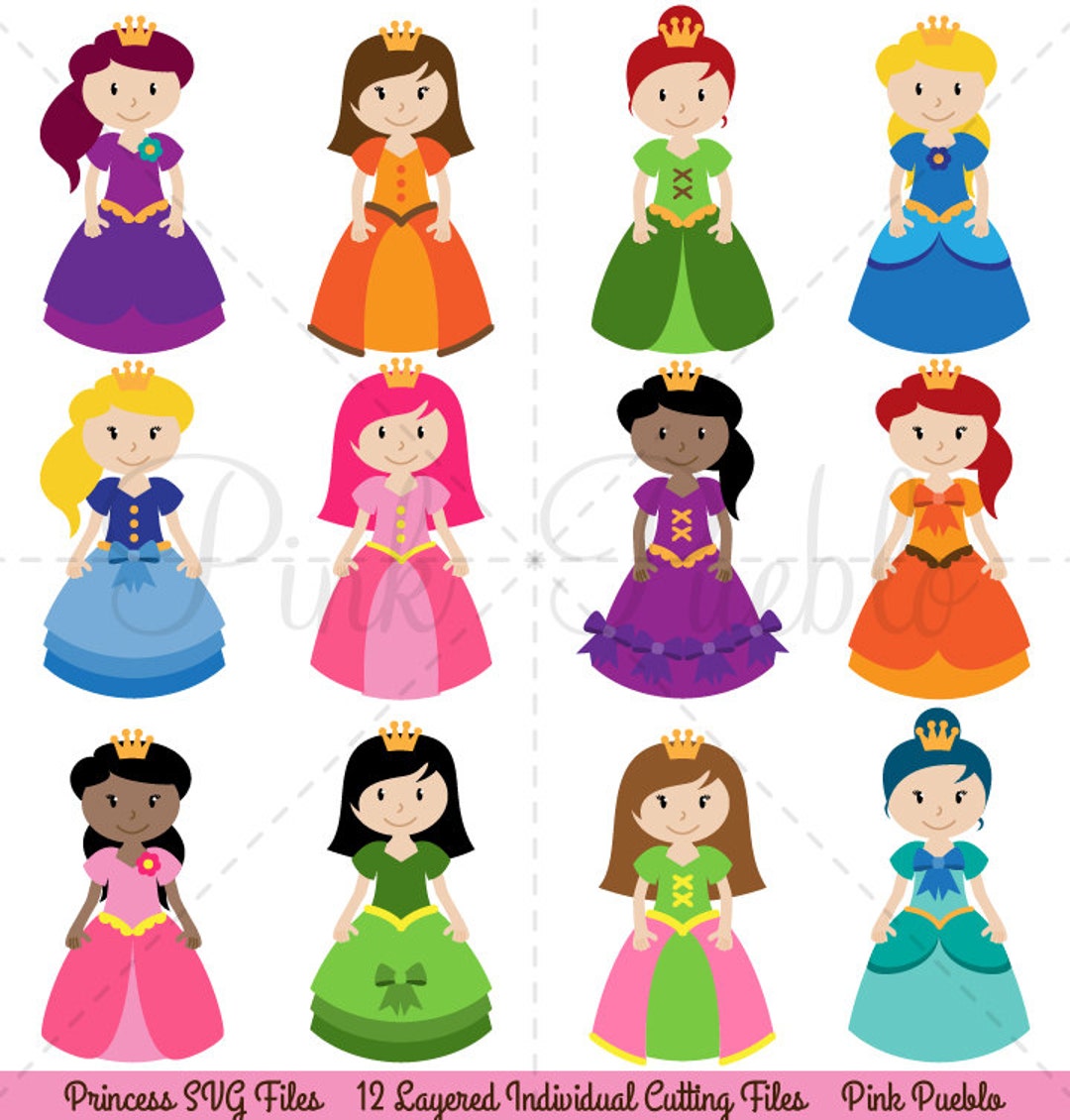 Princess Svgs, Princess Cutting Templates - Commercial and Personal Use ...