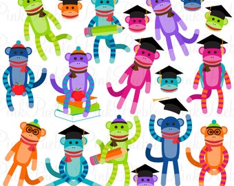 Sock Monkey Clipart - Etsy