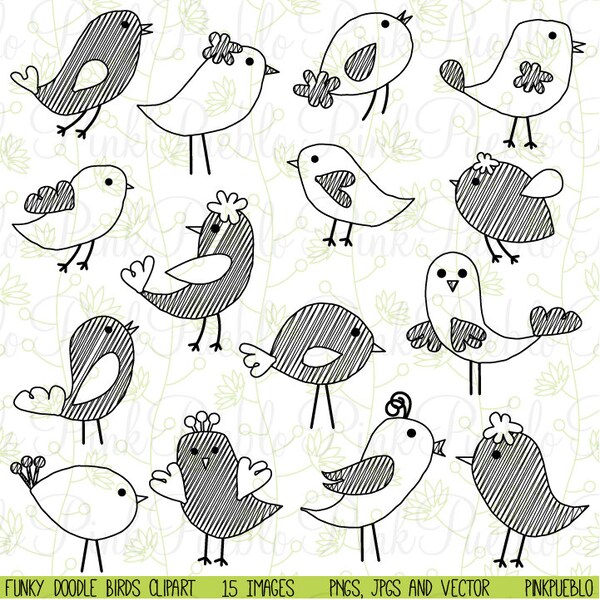 Doodle Birds - Etsy