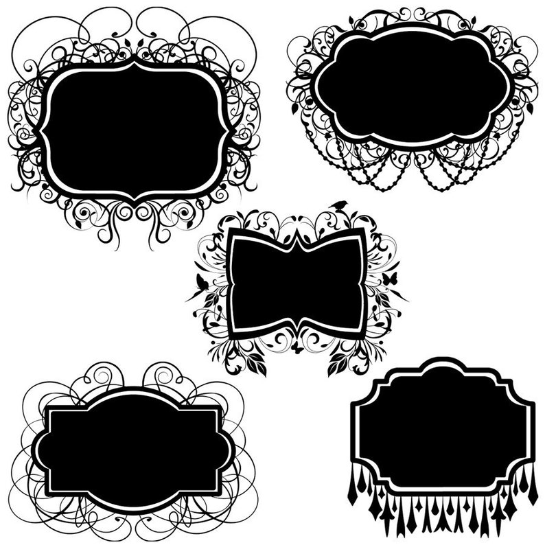 Frames Clip Art Clipart Elegant Frames Clip Art Clipart - Etsy