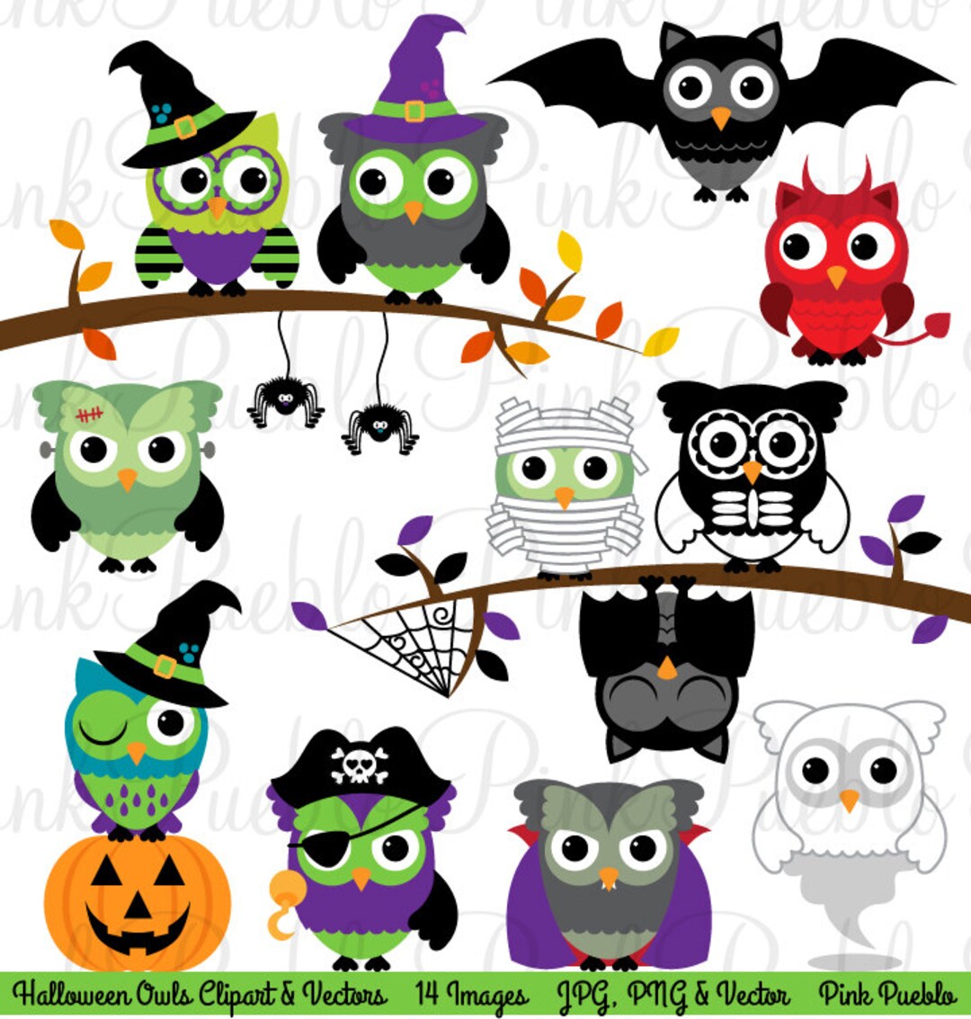 Halloween Owl Clipart Clip Art, Cute Happy Halloween Owl Bird Clipart ...