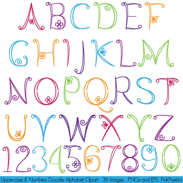 Girly Font Numbers