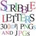Scribble Alphabet Scribble Font Commercial and Personal - Etsy