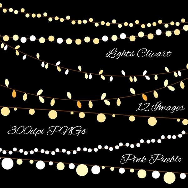 Fairy Lights Clipart - Etsy