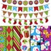 Christmas Holiday Scrapbook Paper and Bunting Clipart Clip - Etsy