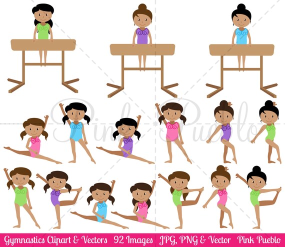 Gymnastic Kids Clipart Border
