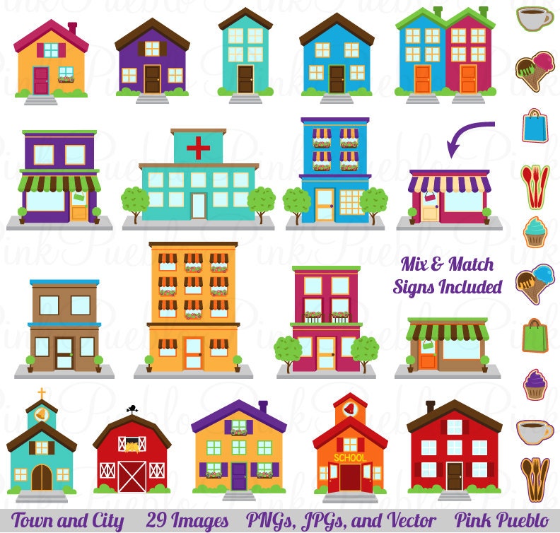 City Neighborhood Clipart