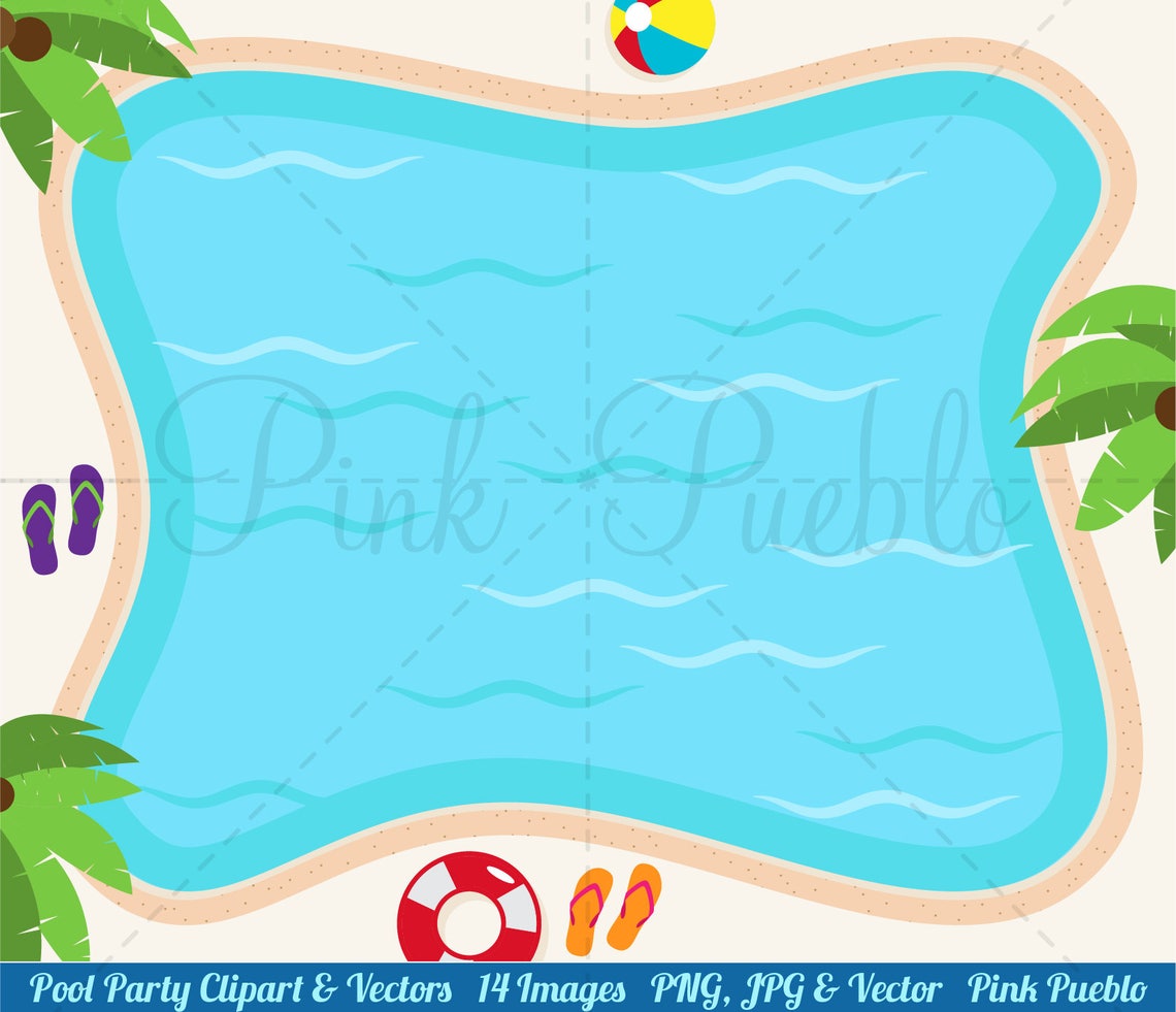 Pool Party Clipart Pool Party Clip Art for Pool Party - Etsy