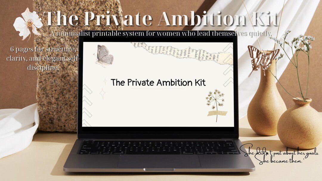 The Private Ambition Kit – Minimalist Printable Goal & Vision Planner ...