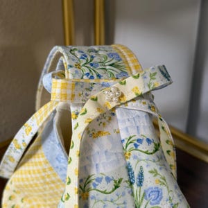 Handmade Quilted Cotton Shoulder Bag: Mini Tote With Zipper Pocket - Etsy